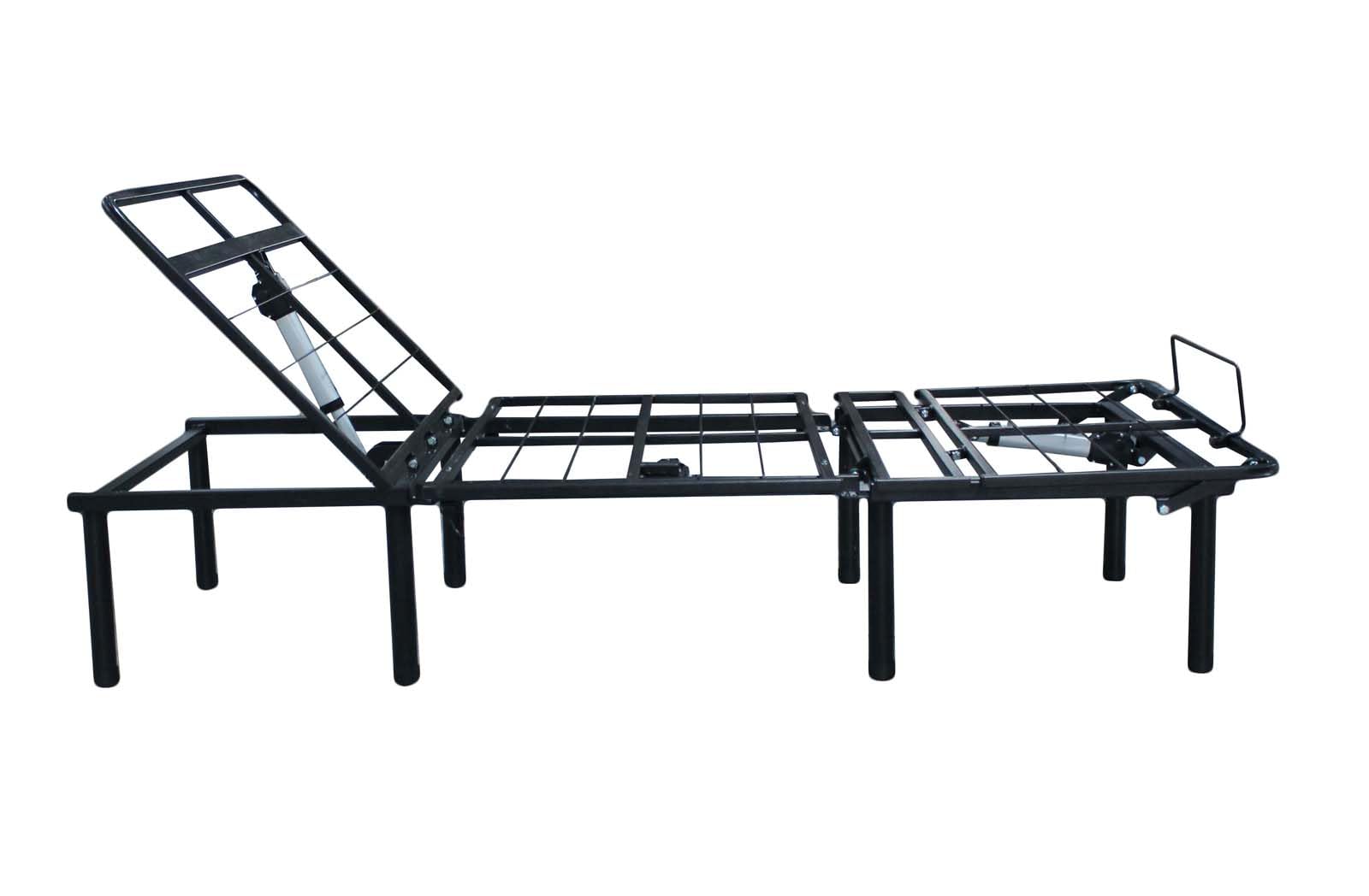 FTOPBTB Twin XL Electric Metal Adjustable Bed Base Frame, Ergonomic Folding Bed Base with Motorized Head Foot Incline, Advanced Smooth Silent Operation, Quick and Easy Assembly, Black