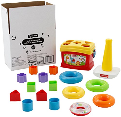 Fisher-Price Rock-a-Stack and Baby's 1st Blocks Bundle