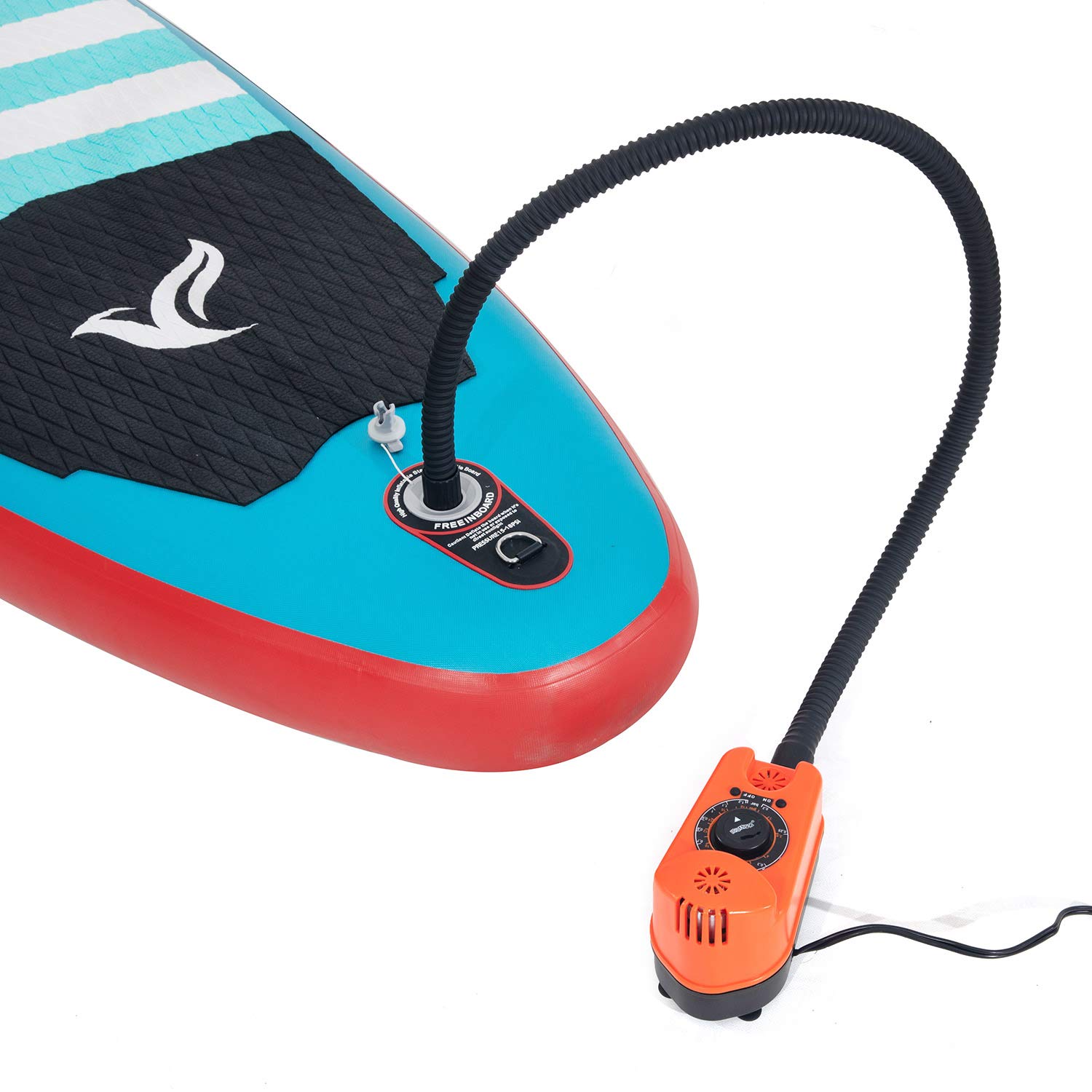 Freein Electric Air Pump Portable Quick-Fill DC Electric Air Pump for Inflate Dinghies and Sails, 12V DC, Air Flow 120 L/min