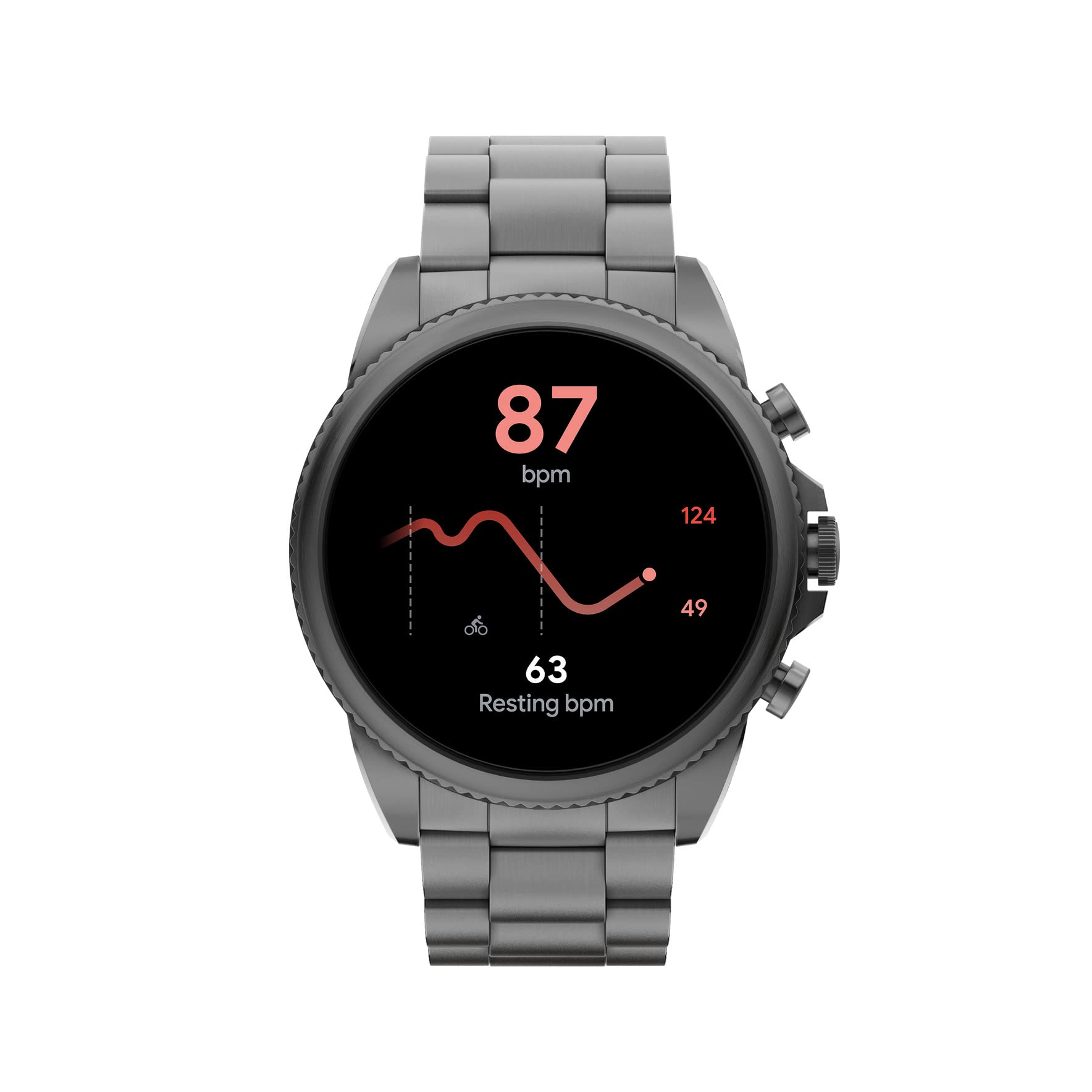 Fossil Gen 6 Smartwatch (Model: FTW4059V) Unisex 22mm Silicone Interchangeable Watch Band Strap, Color: Black (Model: S221430)