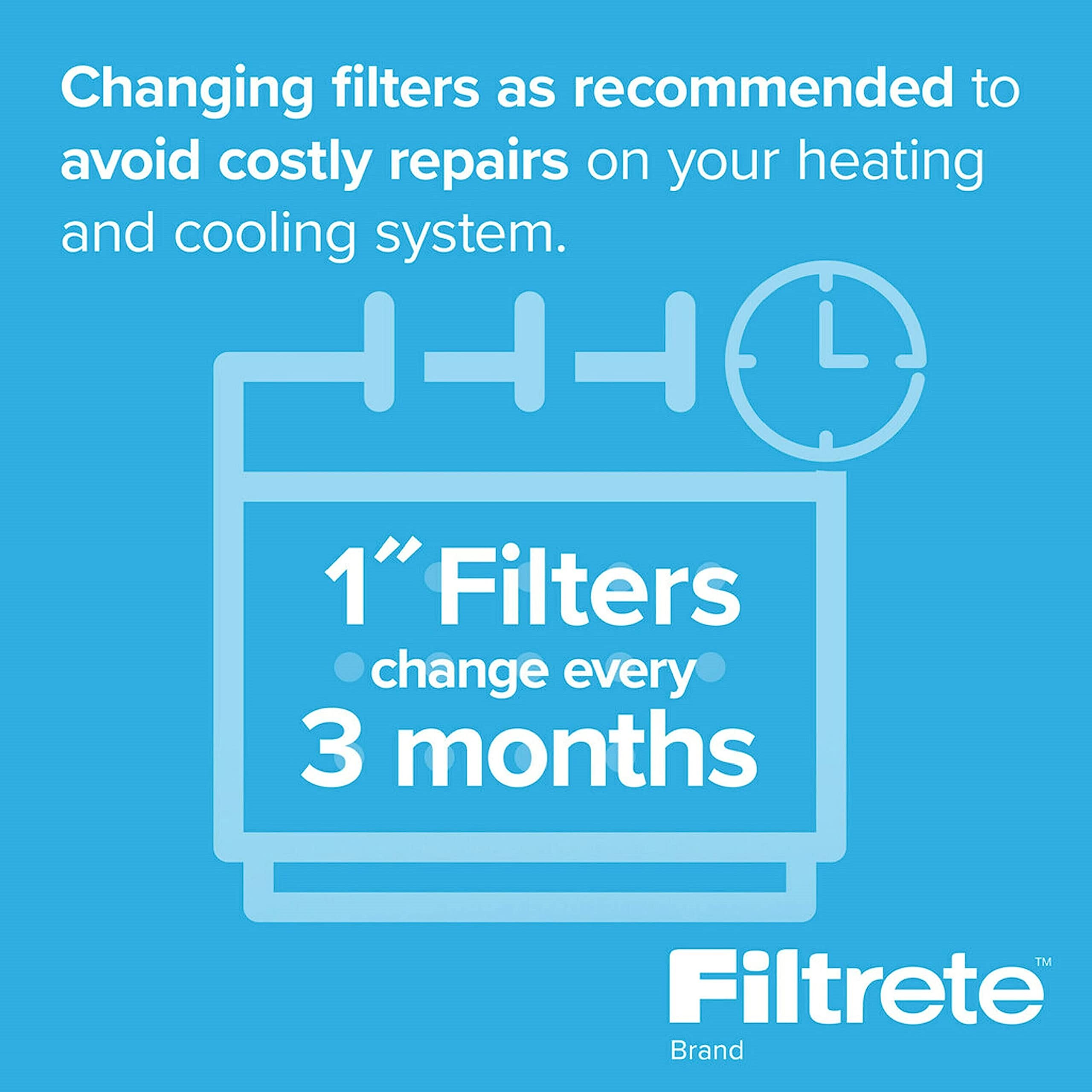 Filtrete 20x25x5 Air Filter, MPR 700, MERV 8, Clean Living Dust, Pollen and Pet Dander Reduction Pleated 5-Inch Air Filters, 2 Filters, White