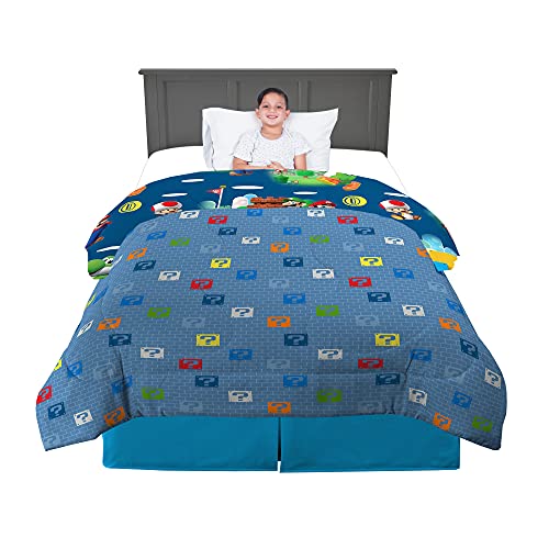 Franco Kids Bedding Soft Microfiber Comforter, Full, Super Mario