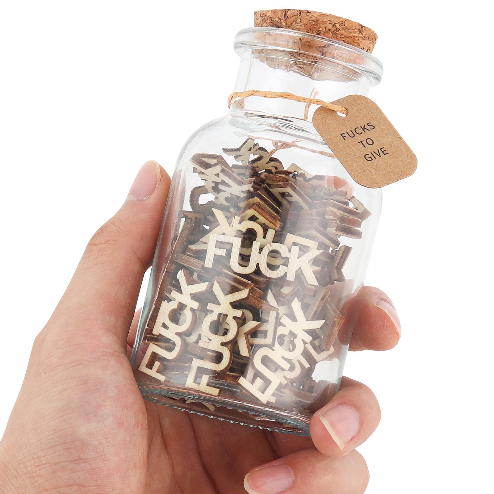 Fucks in a Jar(7oz),Fucks to Give Funny Gift Gag Gift Birthday Gift Christmas Gift;Fuck Bad Mood Vent Spoof Gifts for Friend,Anniversaries Valentines Day. (FUCK in a Jar)