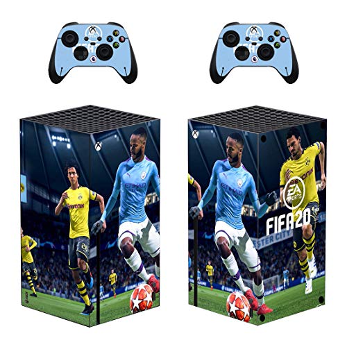 FELIPE SEIJI KUBA Protective Vinyl Skin Decal Cover for Xbox Series X Console Wrap Sticker Skins with Two Free Wireless Controller Decals Football Game