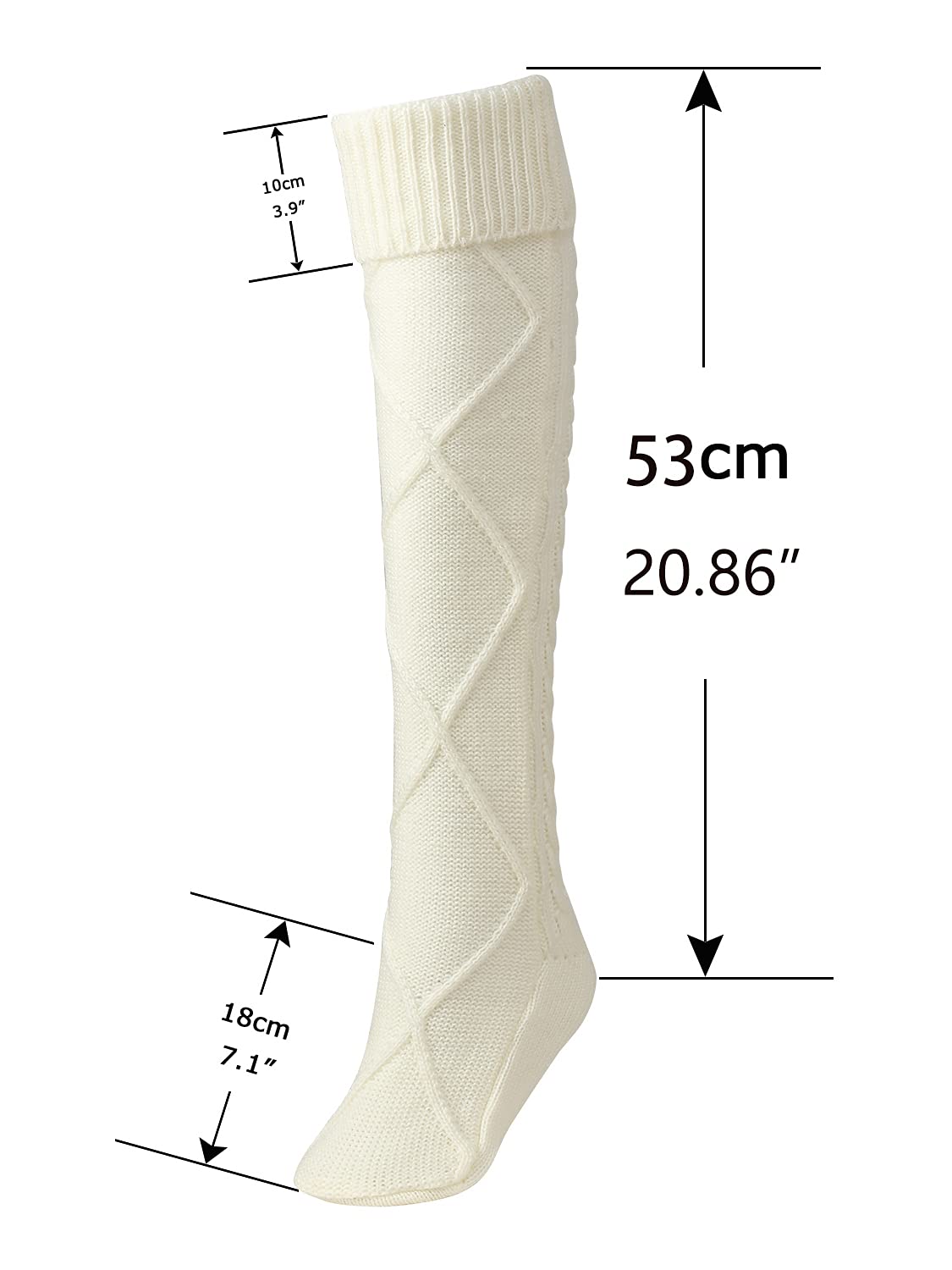 Floral Find Women's Cable Knit Knee-High Winter Boot Socks Extra Long Thigh Leg Warmers Stocking