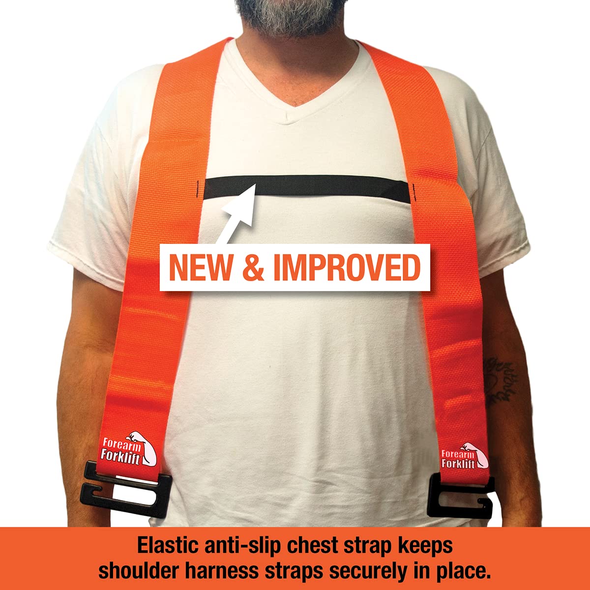 Forearm Forklift Shoulder Harness - Classic Model - Lift and Move Furniture, Appliances, Supports pcs up to 800 lb. Moving Strap Set, 2 Harnesses and 2 Classic Length Straps, 1-Orig Pack, Go USA