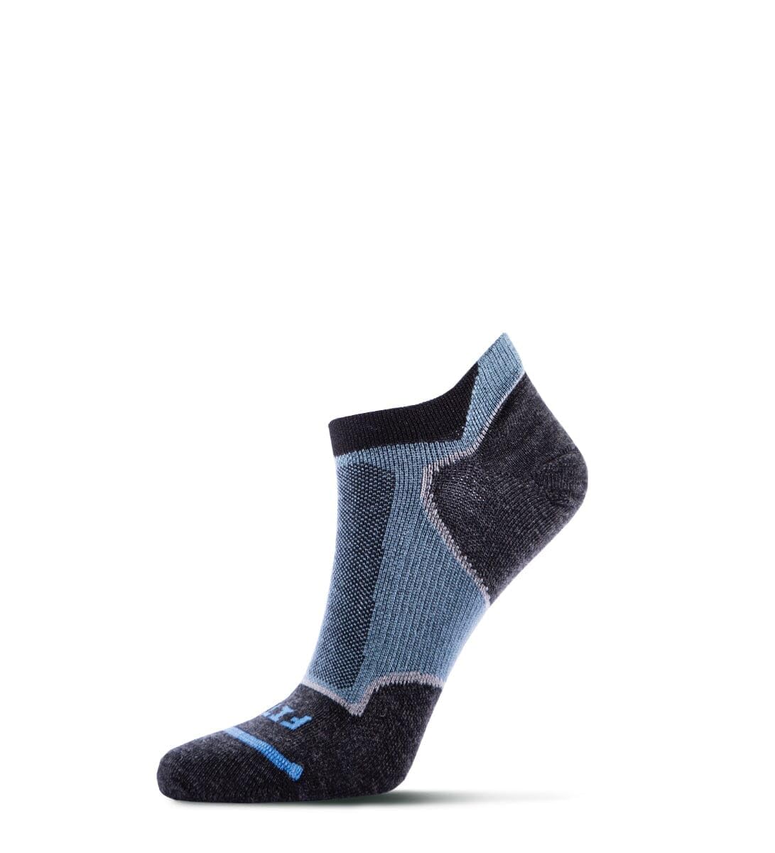 FITS Ultra Light Runner Sock for Men and Women, Made with Fine Merino Wool, Breathable, Lightweight, No Show Running Sock, Stormy Weather, Medium