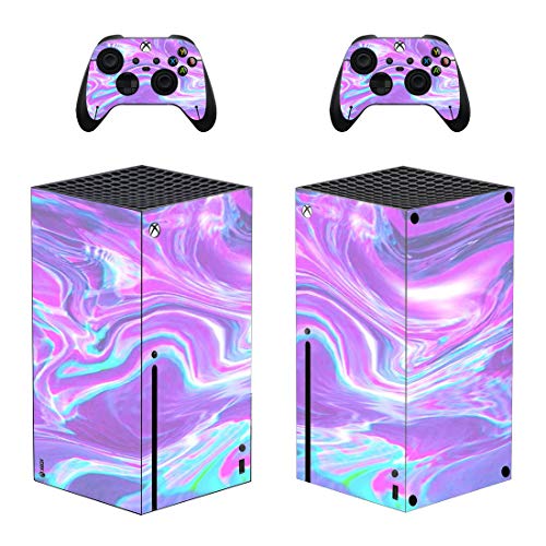 FELIPE SEIJI KUBA Protective Vinyl Skin Decal Cover for Xbox Series X Console Wrap Sticker Skins with Two Free Wireless Controller Decals multi color