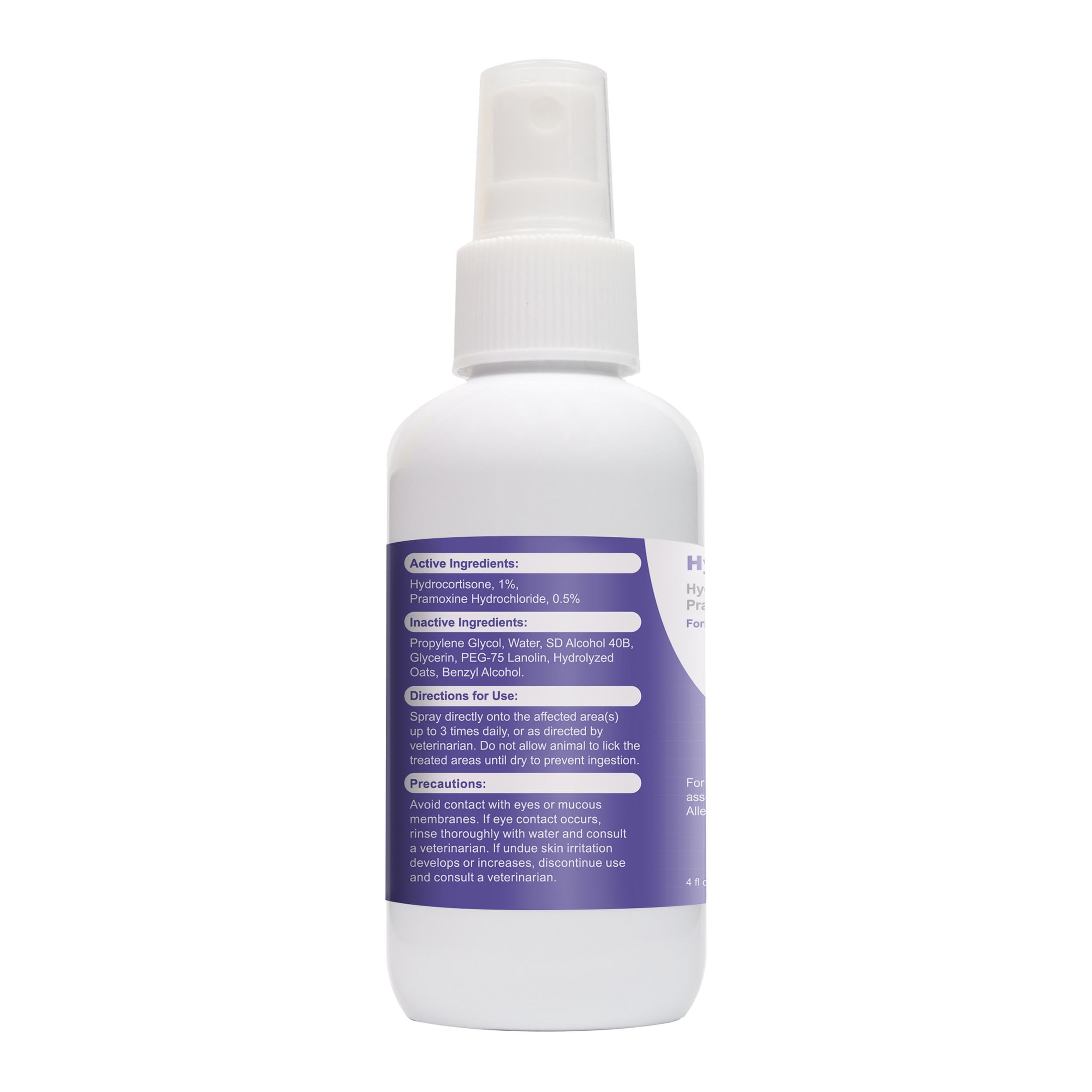 VetWELL Hydrocortisone Spray for Dogs & Cats - Itchy Skin Relief from Hot Spots, Bites, Scrapes, Irritated Skin, & Dermatitis - 4 oz Anti Itch Spray with Pramoxine