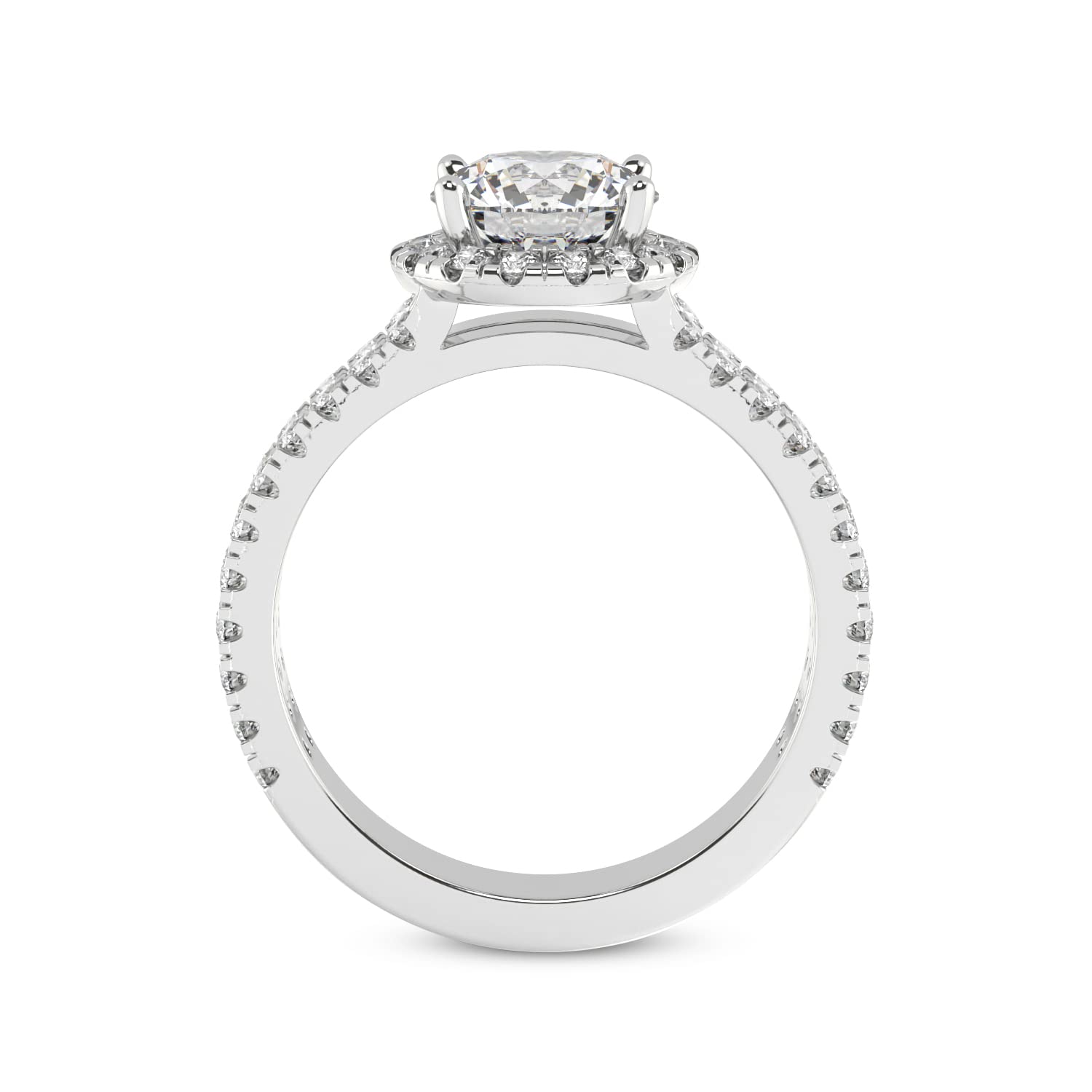FRIENDLY DIAMONDS 2 Carat | IGI Certified Heart Shape Lab Grown Diamond Ring | 14K Or 18K in White, Yellow Or Rose Gold | Luna Split Shank Halo Diamond Ring | FG-VS1-VS2 Quality