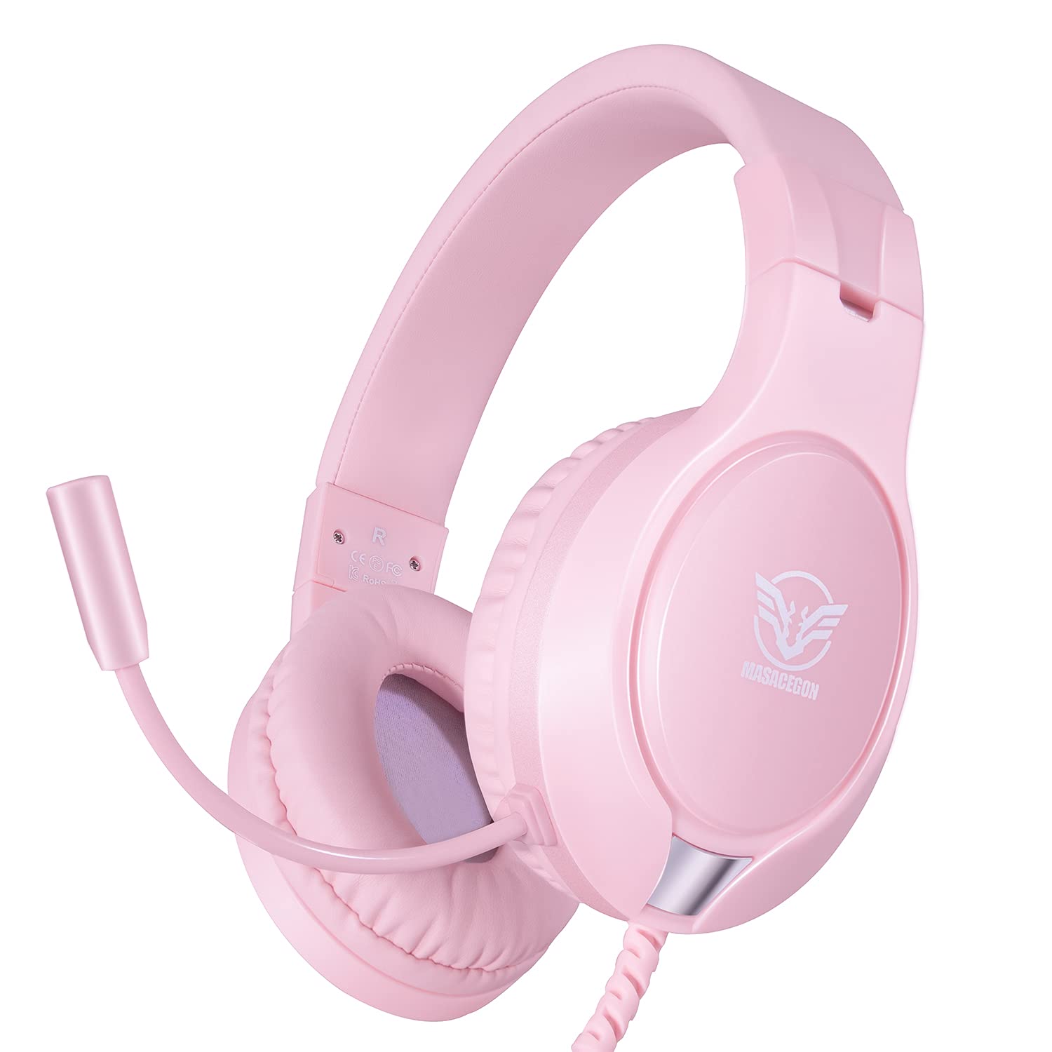 Gaming Headset for PS4, PC, Xbox One Controller, Windows PC, Noise Cancelling Over Ear Headphones with Mic, Bass Surround, Soft Memory Earmuffs for Laptop Mac Nintendo Switch Games