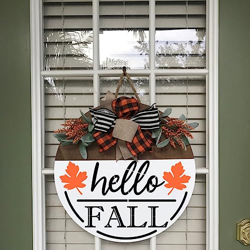 Fall Stencils for Painting On Wood 12'' Round Fall Stencil Reusable for Crafts, Hello Pumpkin Stencil Thanksgiving Autumn Happy Fall Yall Templates for Art Canvas Home Decor (8round Fall)