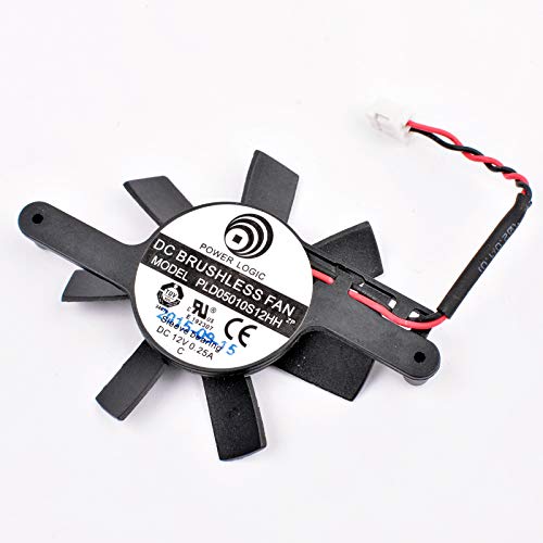 for Power Logic PLD05010S12HH 12V 0.25A 2-Wire Graphics Card Cooling Fan