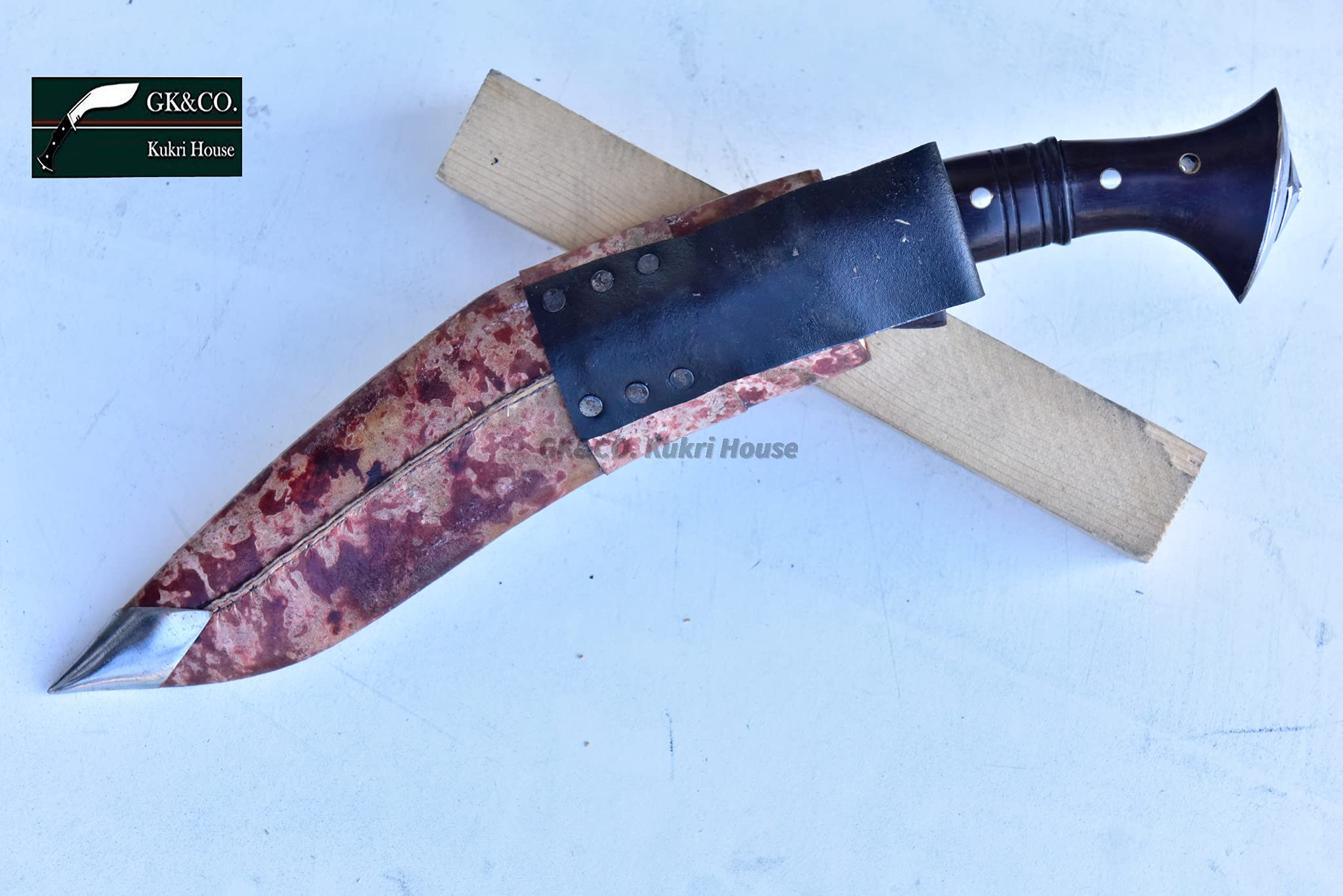 GK&CO. Kukri House Genuine Kukri Knife - 10 Blade World War II Panawal Wooden Handle Kukri/Khukuri- Handmade in Nepal