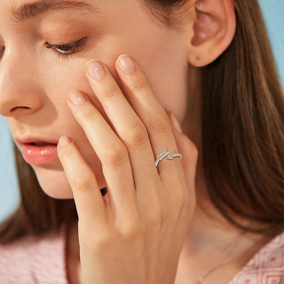 FOREVER QUEEN Arrow Rings 925 Sterling Silver Adjustable Finger Ring for Women
