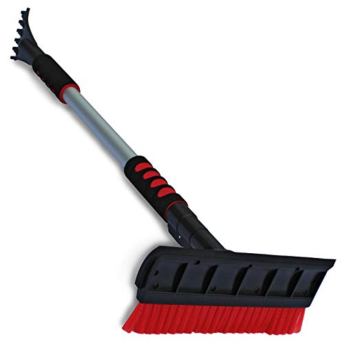 Flexible Flyer Extendable Car Ice Scraper, Snow Brush Broom & Windshield Squeegee for SUV Truck