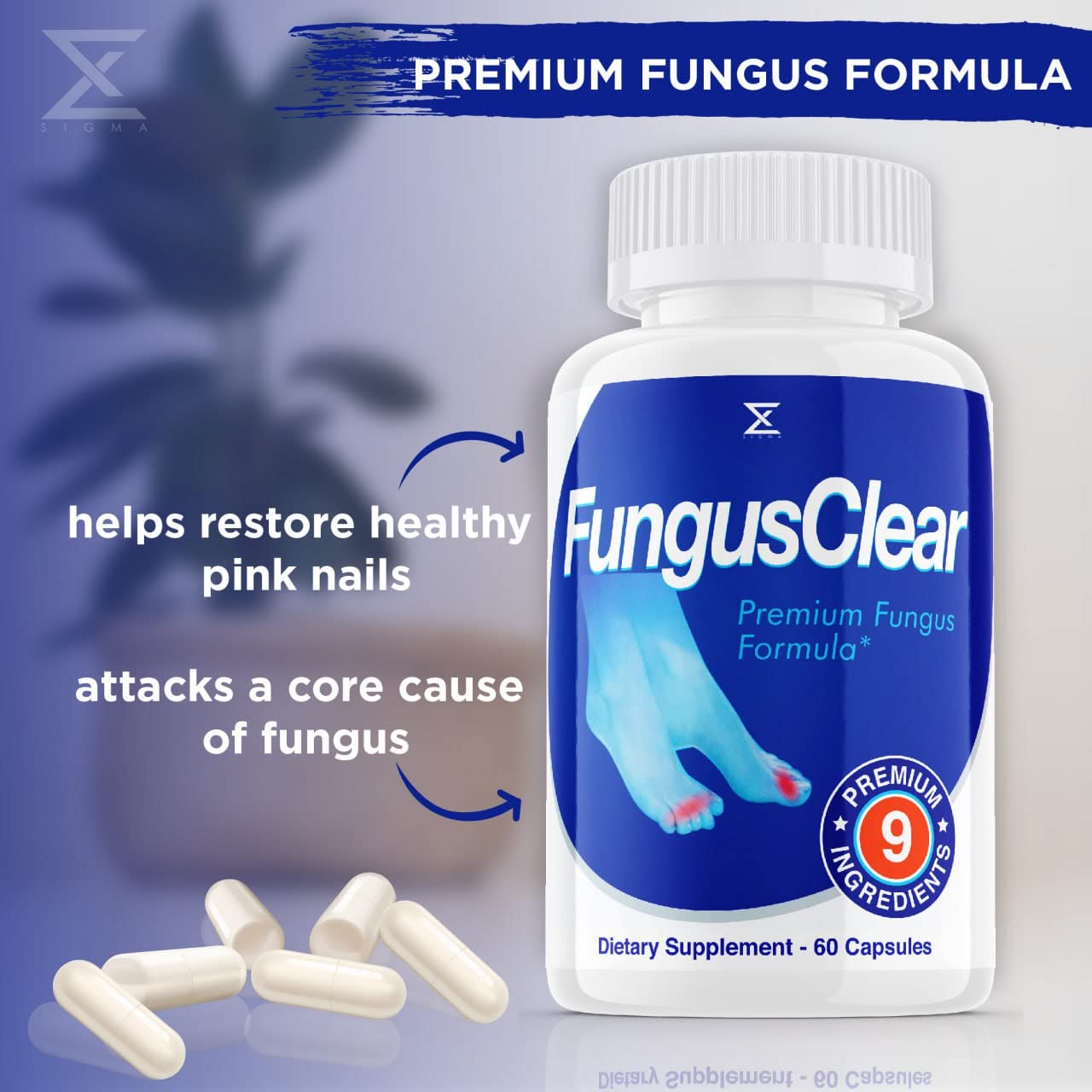Fungus Clear Probiotic Fungus Clear Advanced Pills FungusClear for Nails (60 Capsules)