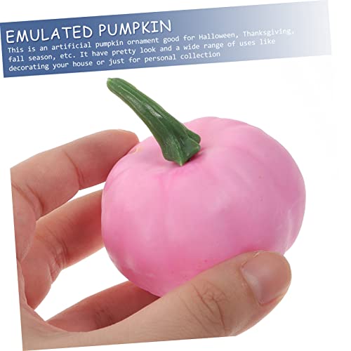 Garneck 48 Pcs Artificial Pumpkin Mini Pumpkins Pink Fall Decor Mini Fake Pumpkins Thanksgiving Pink Pumpkins Halloween Pumpkin Prop Pumpkin Model Simulation Pumpkin Decor Foam Autumn Set