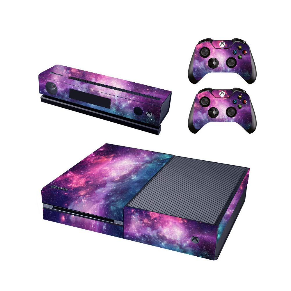 FOTTCZ Whole Body Vinyl Sticker Decal Cover for Xbox One Console and Two Controller - Nebular