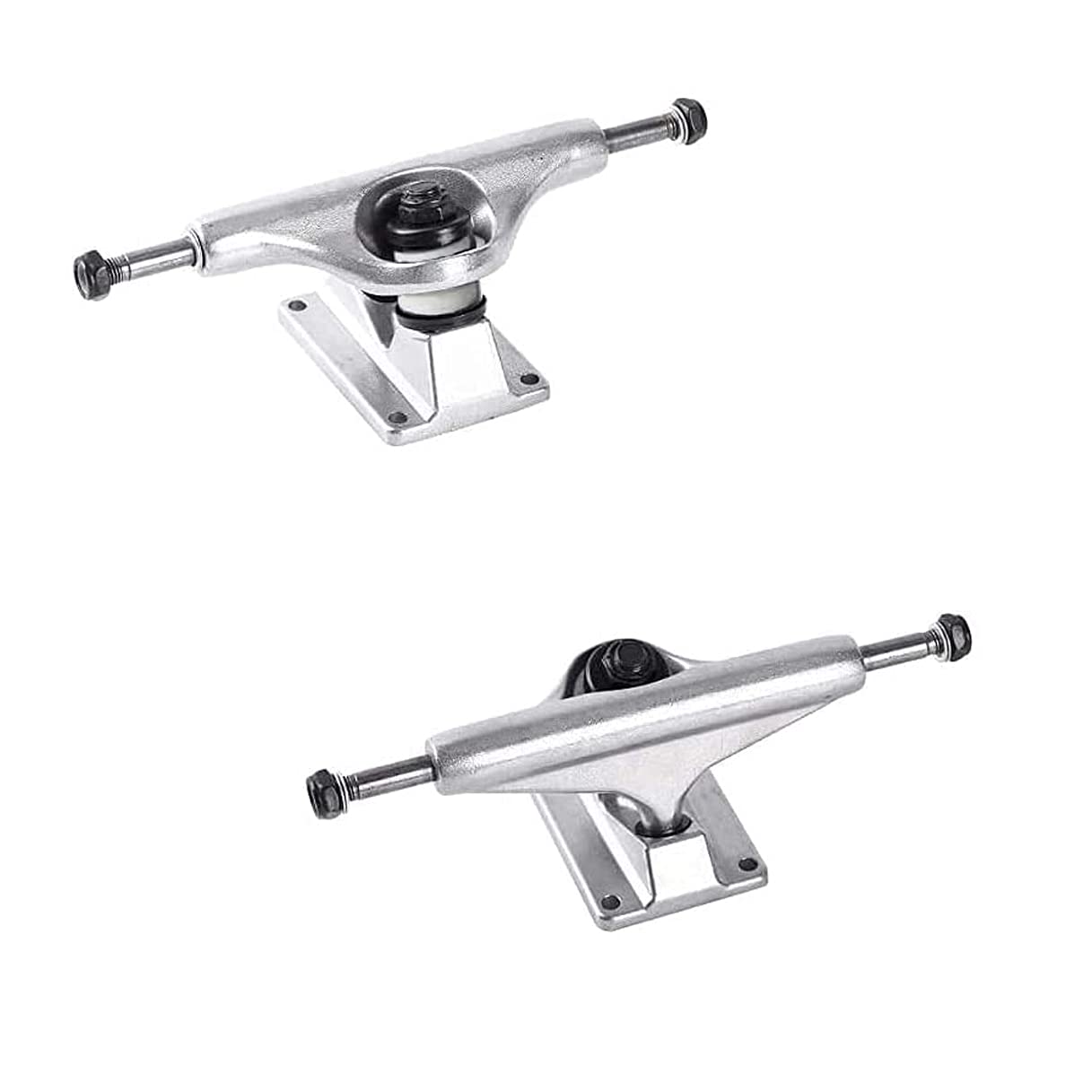 FREEDARE Skateboard Trucks 5 Inches Trucks 129mm Rise Pads Hardware Set(Silver)