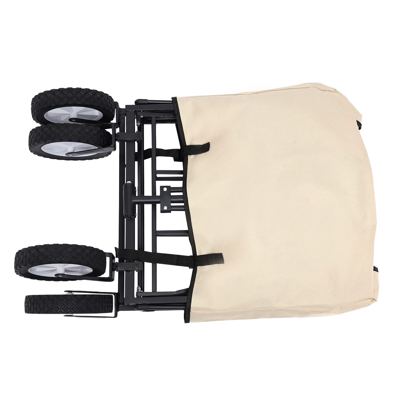 Folding Wagon Cart, Large Capacity Collapsible Utility Camping Cart, Collapsible Folding Outdoor Utility Wagon