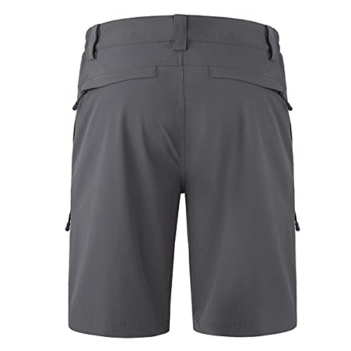 FREEKITE Men's Outdoor Ripstop Cargo Shorts Golf Quick Dry Hiking Fishing Tactical Work Shorts with Pockets (Gray,38W/10L)