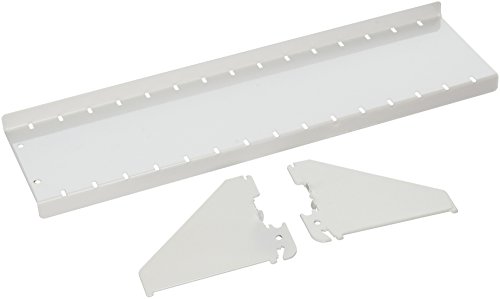 Wall Control Pegboard Shelf 4in Deep Pegboard Shelf Assembly for Wall Control Pegboard and Slotted Tool Board â White