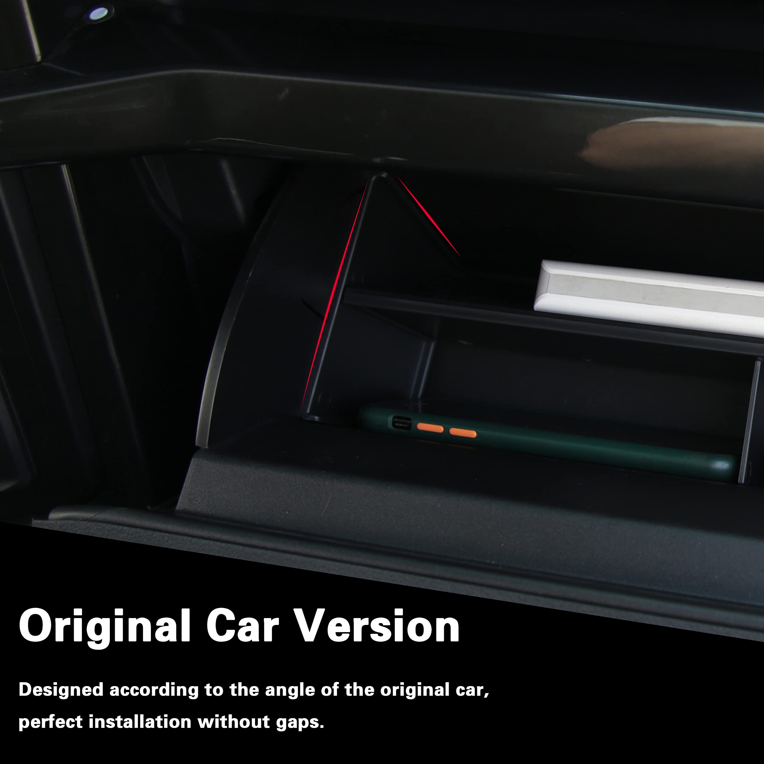 Glove Box Organizer for 2021 Ford F150 - Glove Box (Lower) Tray Insert Glove Box Dividers ABS Black Materials Compartment Tray