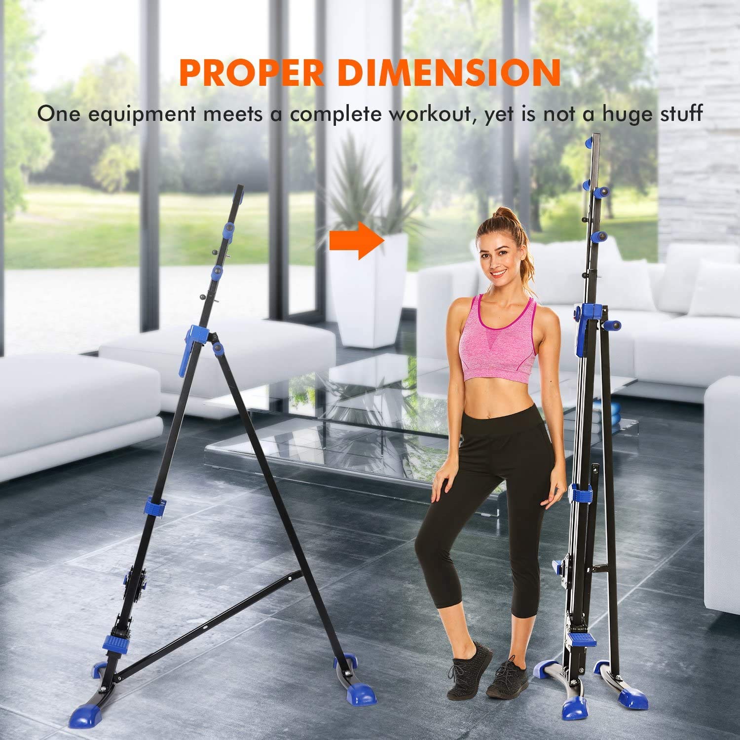 Flyerstoy Vertical Climber Cardio Exercise - Folding Exercise Climbing Machine,Total Body Workout Climber Machine for Home Gym, Exercise Bike for Home Body Trainer (Black)