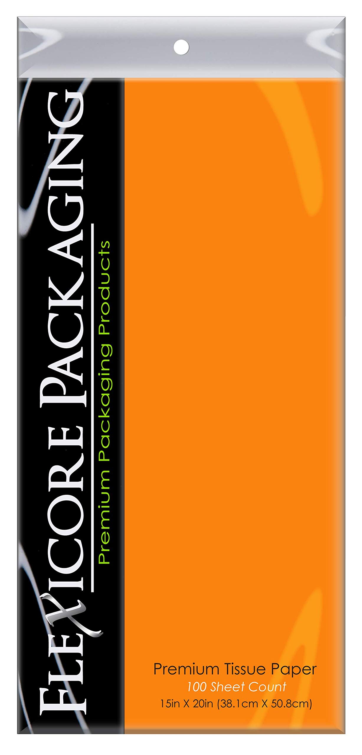 Flexicore Packaging | Orange Tangerine Gift Wrap Tissue Paper | Size: 15"x20" | Count:100 Sheets