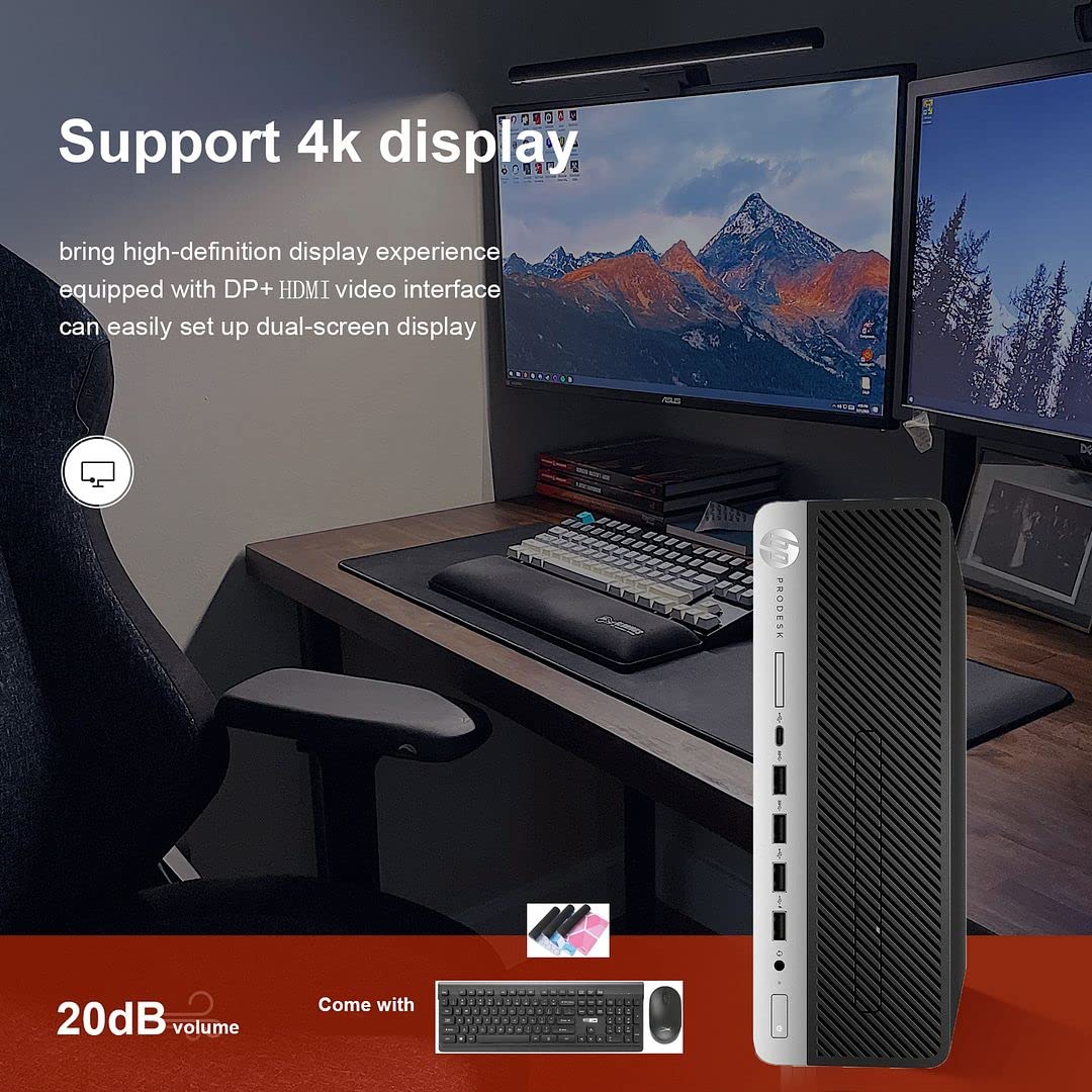 HP Desktop PC ProDesk 600 G4 Windows 11 SFF Computer,i5 Small Form Factor Business Desk Top 32GB Ram 512GB NVMe M.2 SSD + 1TB HDD,WiFi,BT,HDMI,DP,DVD,USB-C,Altec Wireless K&M + TJJ Mouse PAD(Renewed)