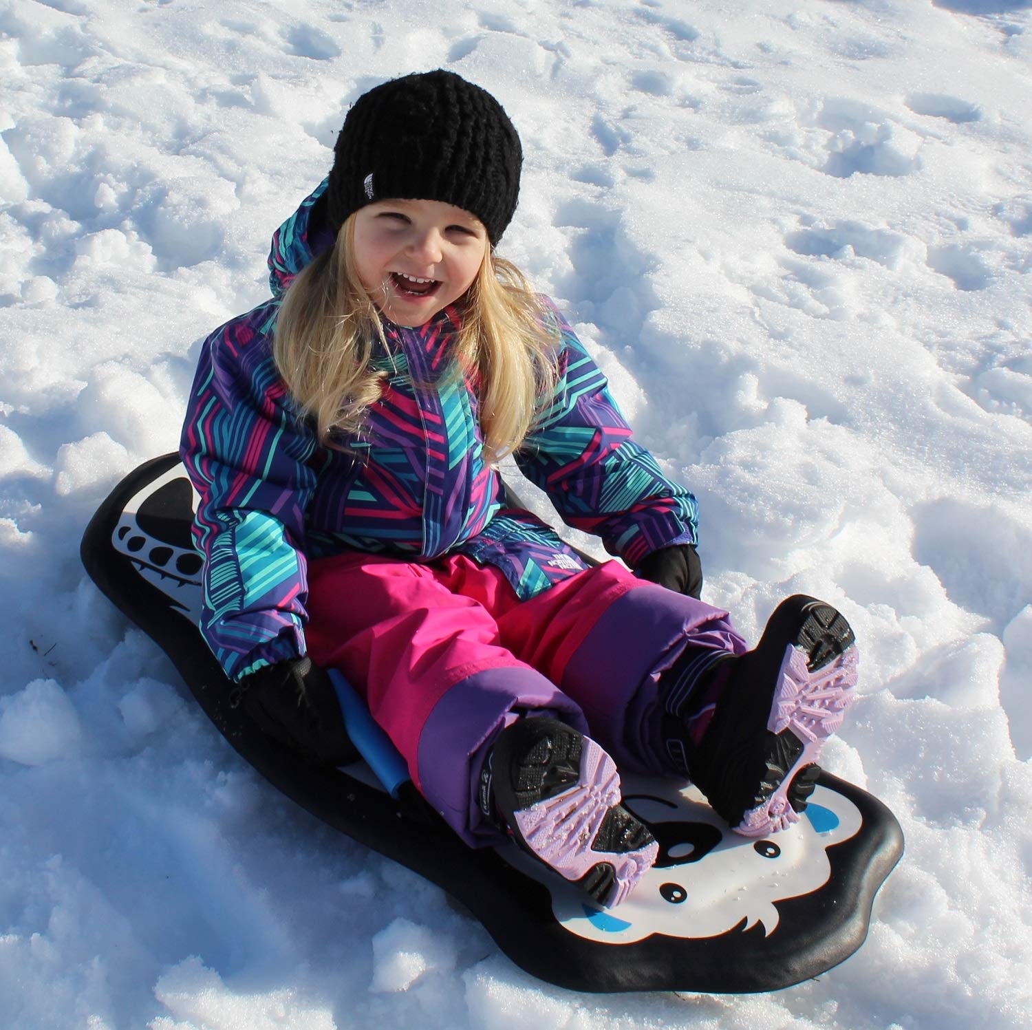 Flexible Flyer Polar Bear Kids Foam Sled Toddler Snow Slider, 36 inch