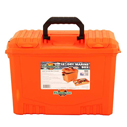 Flambeau Outdoors 1809 Marine Dry Box, 18", Orange