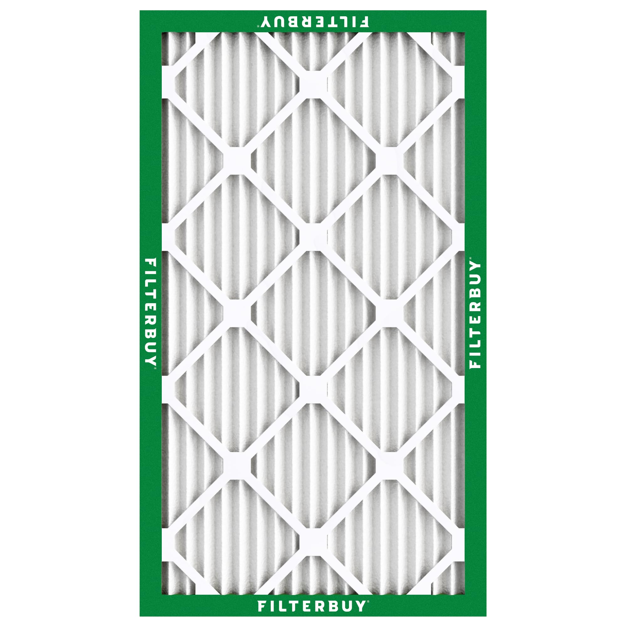 Filterbuy 14x24x1 Air Filter MERV 8 Dust Defense (2-Pack), Pleated HVAC AC Furnace Air Filters Replacement (Actual Size: 13.38 x 23.38 x 0.75 Inches)