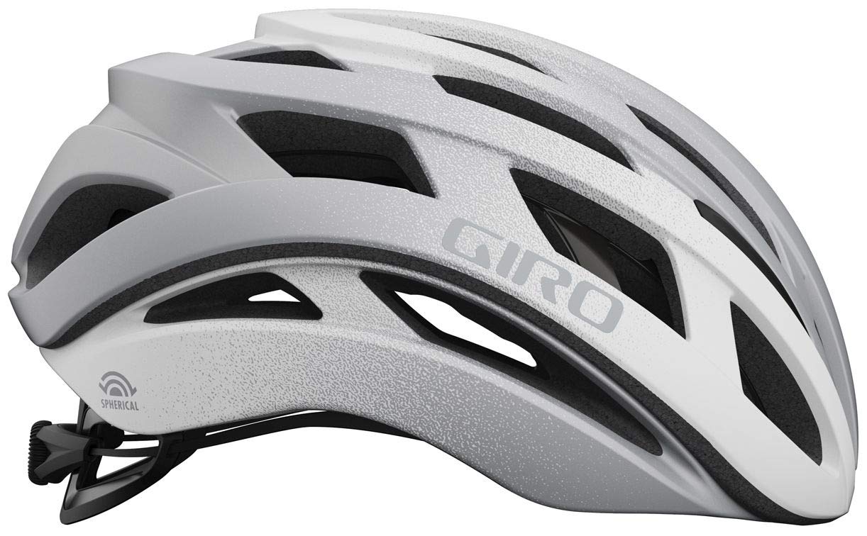 Giro Helios Spherical Adult Road Cycling Helmet - Matte White/Silver Fade (2022), Small