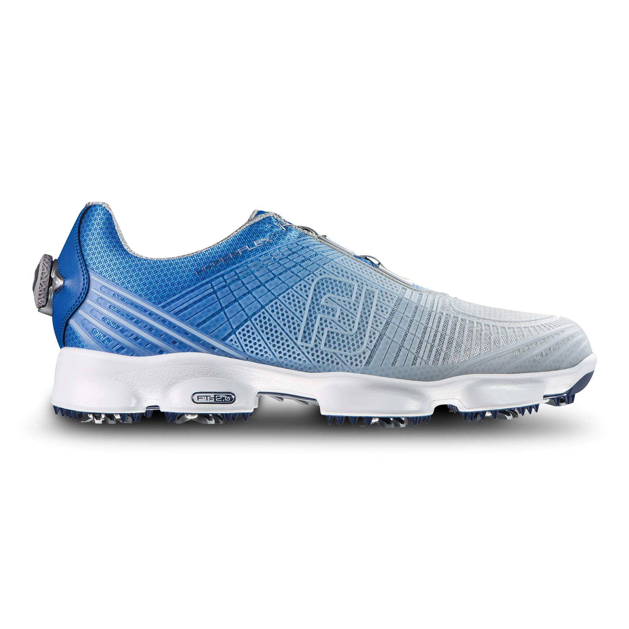 FootJoy Men's Hyperflex II Boa-Previous Season Style Golf Shoes Silver 9.5 M Blue, US