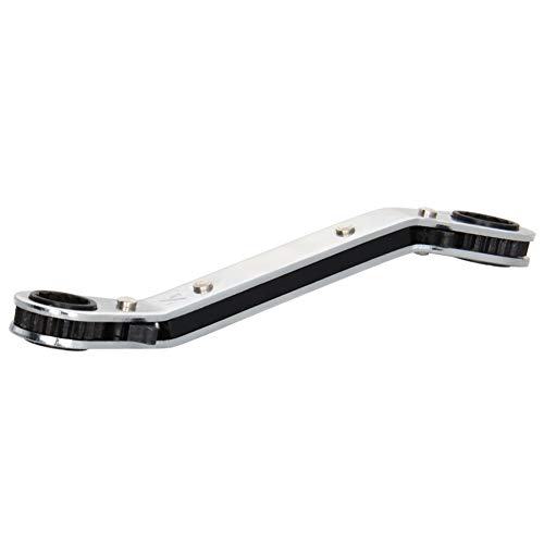 Reversible Ratcheting Wrench, Double Box End Ratcheting Wrench, Offset Double Box End Ratcheting Wrench, 1/2 Inch - 9/16 Inch Ratcheting Wrench, Chrome Vanadium Steel, 1Pcs,Aicosineg