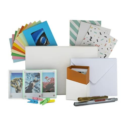 Fujifilm Instax Mini Link2 Instant Smartphone Printer (Space Blue) Bundle with Instax Mini Twin Film Pack (20-Exposures) and Instax Film Kit (3 Items)