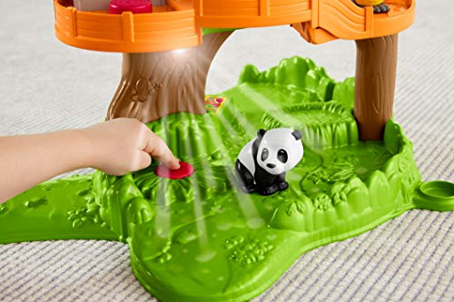 Fisher-Price Little People Toddler Playset Share & Care Safari 2-Ft Tall Toy with Lights Sounds & 7 Figures for Ages 1+ years