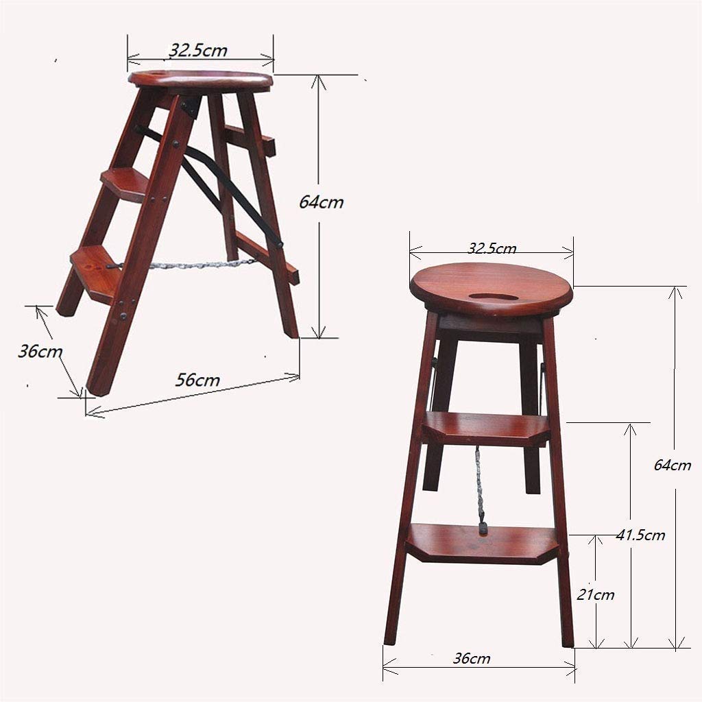 Folding Step Stool Ladder 3 Tier Chair Bench Seat Utility Multi-Functional for Kitchen Office Bathroom High Cabinet Changing Light Bulbs Washing
