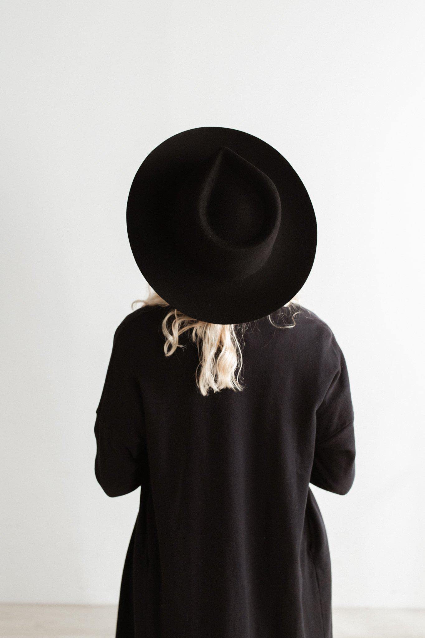 Gigi Pip Women's Rancher Hat Western Short Brim Fedora Australian Wool Felt Zephyr, Mix Ivory, M/L