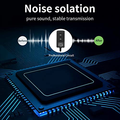 for Casio Keyboard Donner Roland Boss Electronic Guitar Multi-Effect Pedal 9V 1500mA Power Adapter Supply Tip Negative with 5 Way Daisy Chain Cables
