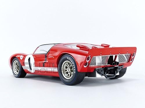 Ford GT40 X1 #1 Ken Miles - Lloyd Ruby Winner 12H of Sebring (1966) 118 Model Car by Spark 18SE66,Red