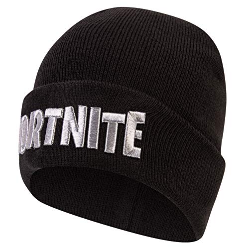 FORTNITE Video Game Beanie Hat - Squad Up, Llamas, Cuddle Team Leaders Beanie (Black Logo)