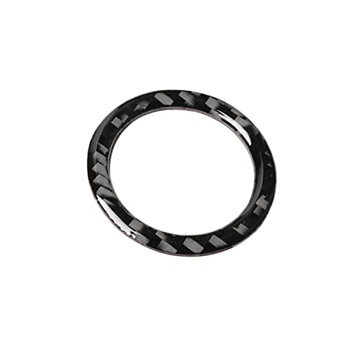 NC Carbon Fiber Styling Trim Cover Sticker Compatible with Q5 A4L A5 (Engine Start Stop Cover Ring A)