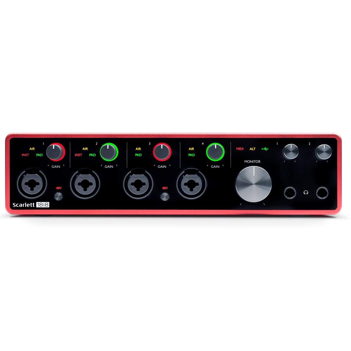 Focusrite Scarlett 18i8 3rd Gen USB Audio Interface for Recording, Producing and Engineering — High-Fidelity, Studio Quality Recording, with Transparent Playback