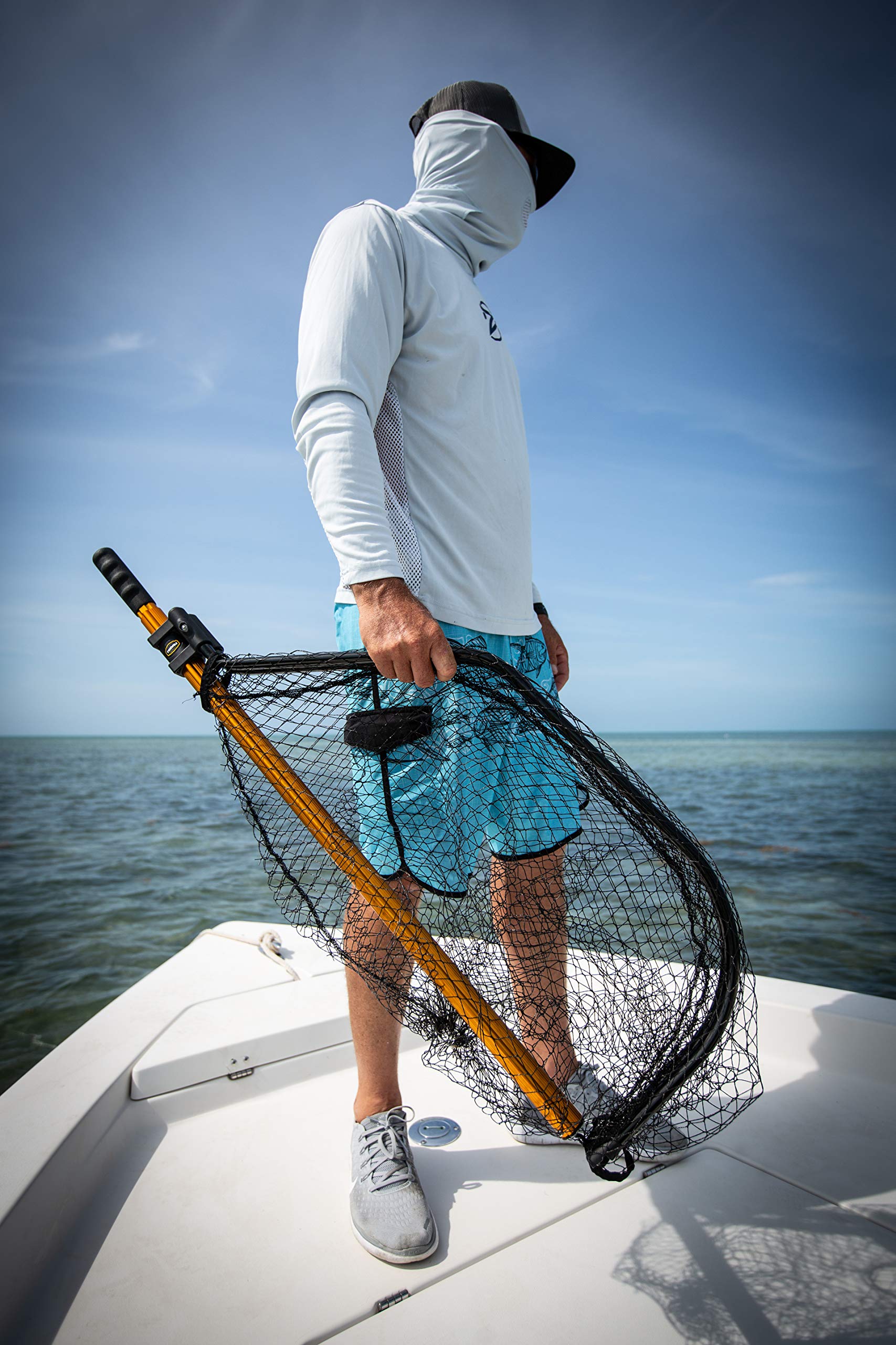 Frabill Power Stow Poly Net | Foldable Fishing Net for Easy Storage | For Freshwater and Saltwater Fishing , 10 x 39-Inch