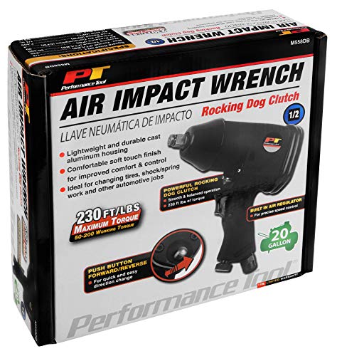 Performance Tool M558DB 1/2-Inch Drive Impact Wrench 230ft/lbs of Torque