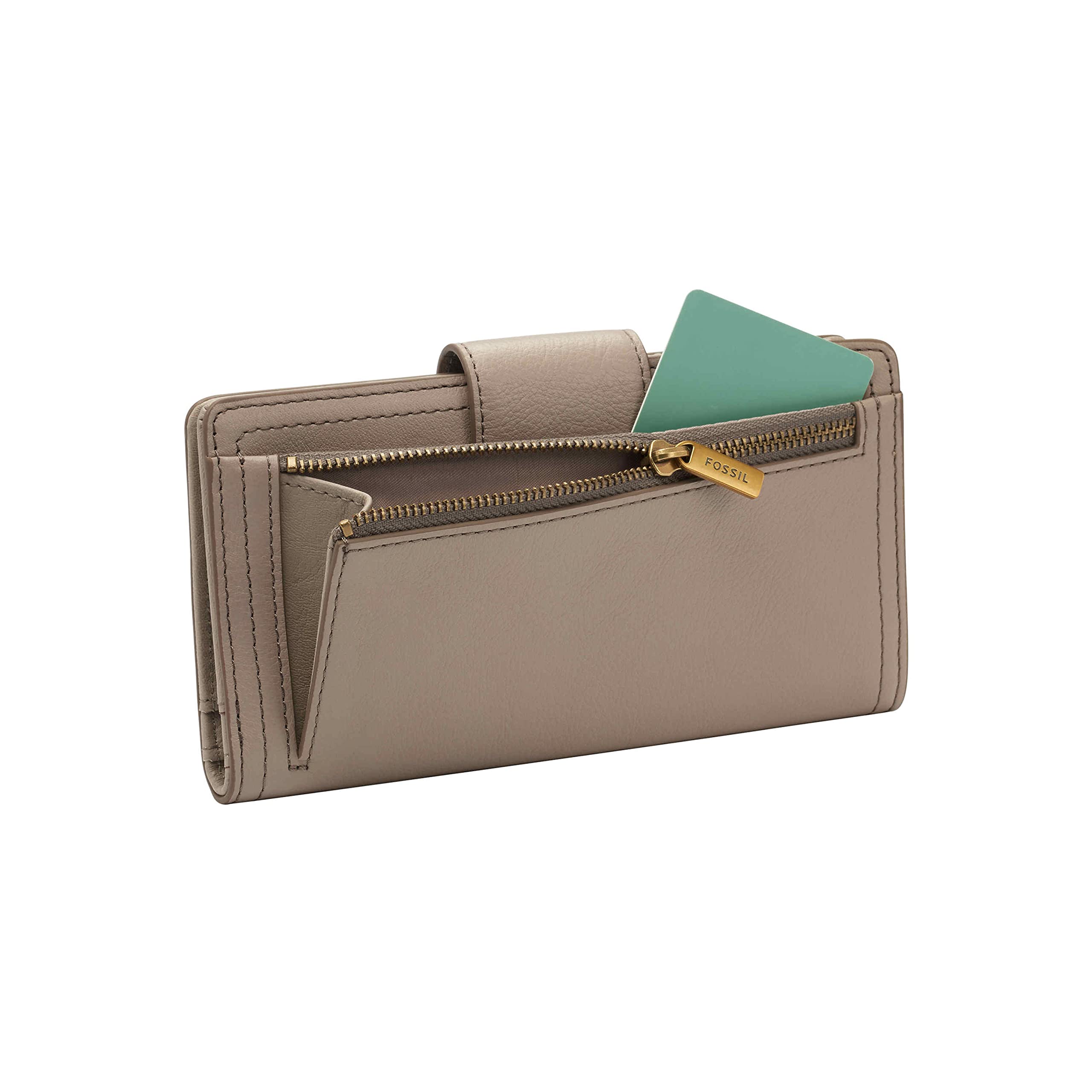 Fossil Women's Logan Leather RFID-Blocking Tab Clutch Wallet