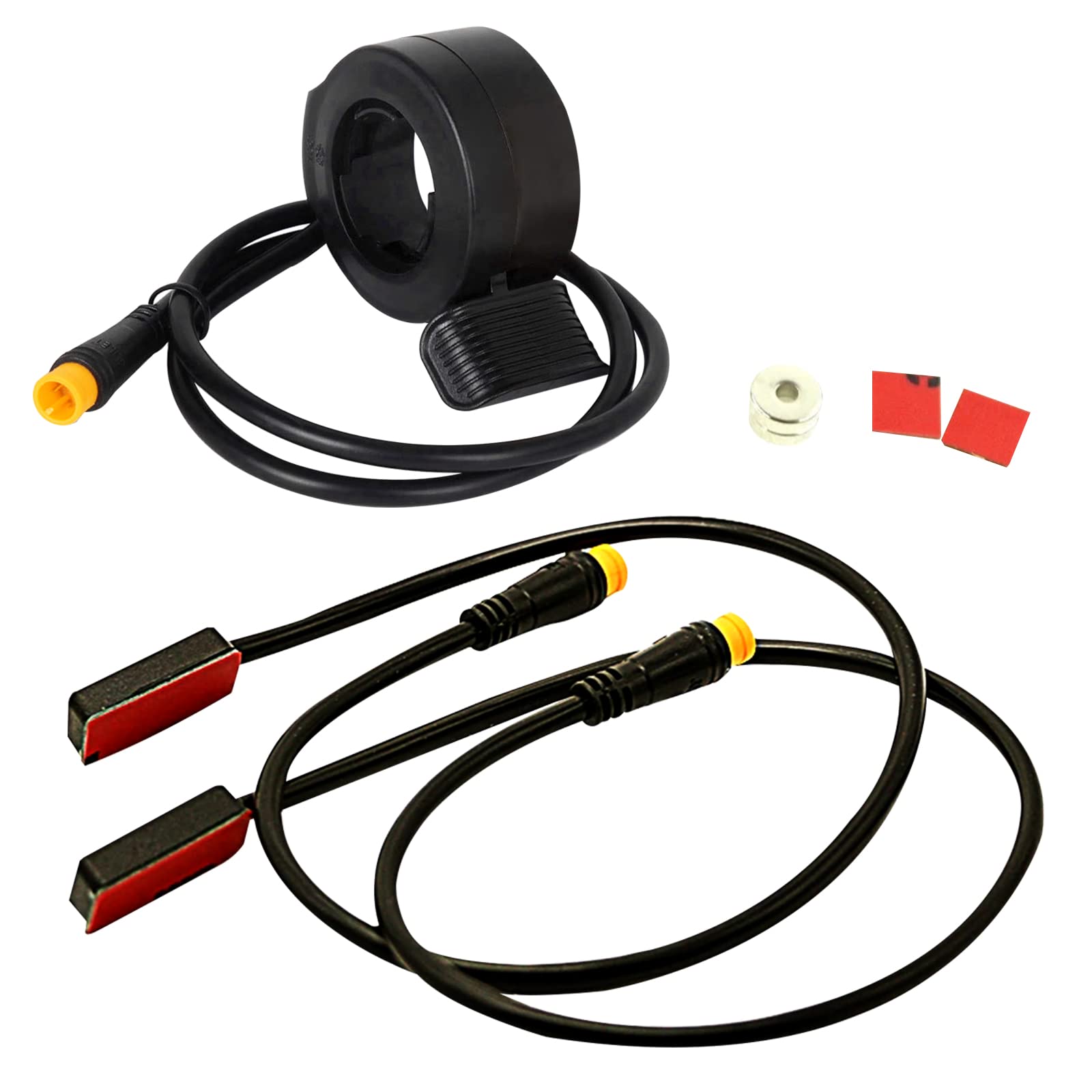 Gift2u 130X Thumb Throttle, 3 Pin Waterproof Connector Speed Control Finger Accelerator with 12.6''Electric Bike Brake Sensor Cable as 12-72v Electric Scooter Bike Accessories